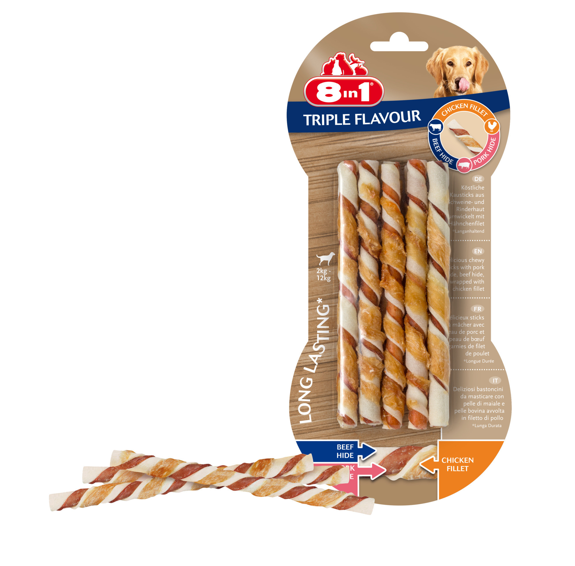 8in1 Triple Flavour sticks Hundesnacks | Lecker & Gesund