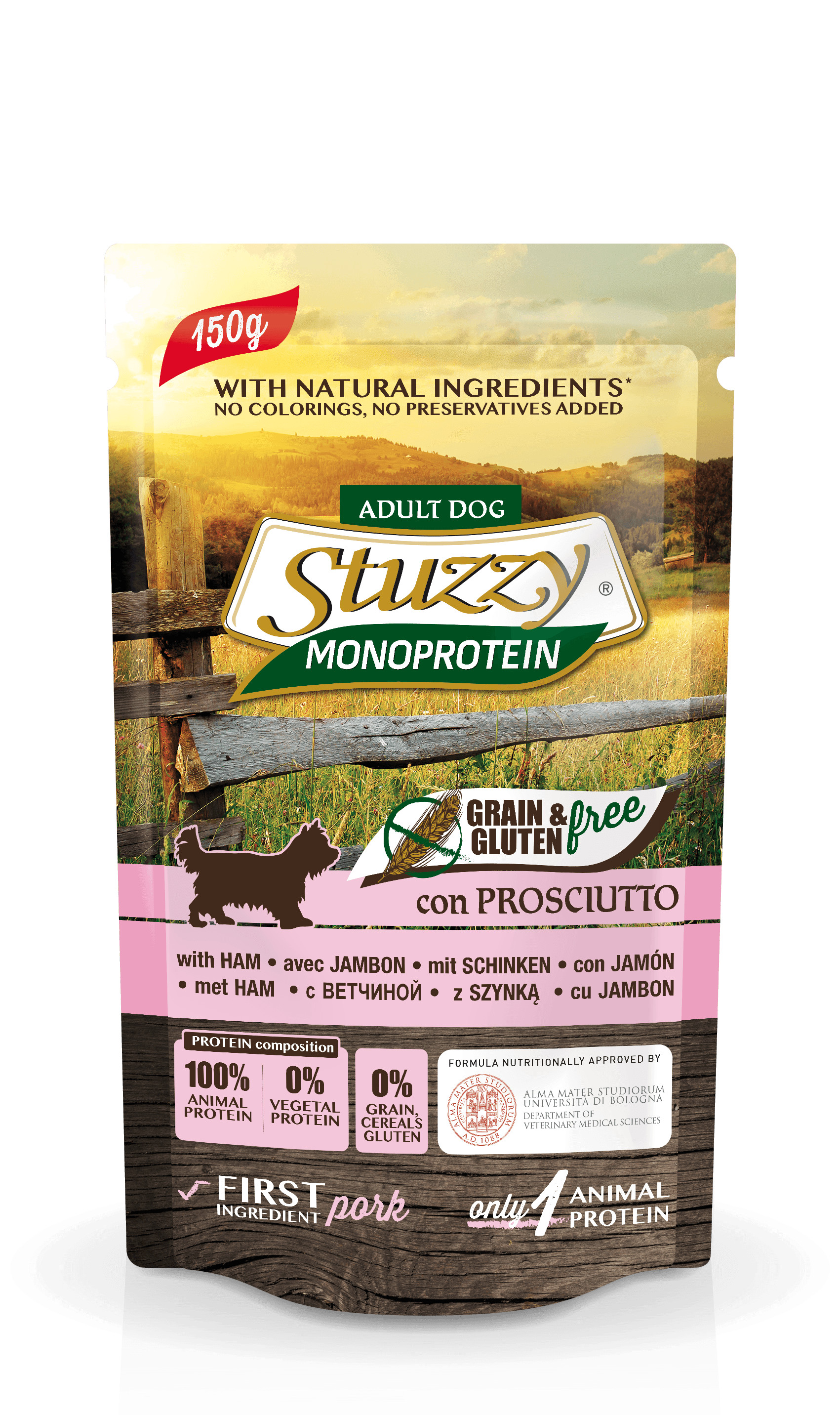 Stuzzy Dog Grain Free Monoprotein Schinken Nass-Hundefutter 150 Gramm - Brekz.de