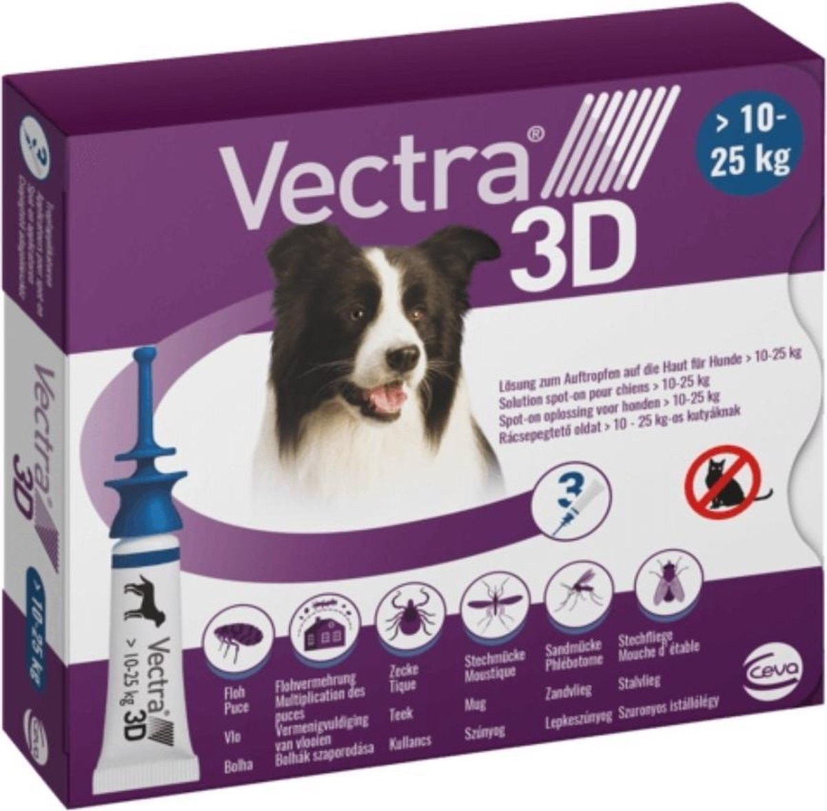 Vectra 3D M Spot-on für Hunde 10 - 25 kg | Anti-Parasitikum