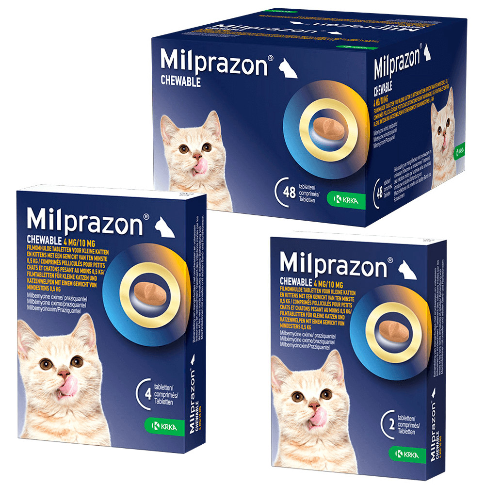 Milprazon Chewable 4 mg / 10 mg Kätzchen und kleine Katze