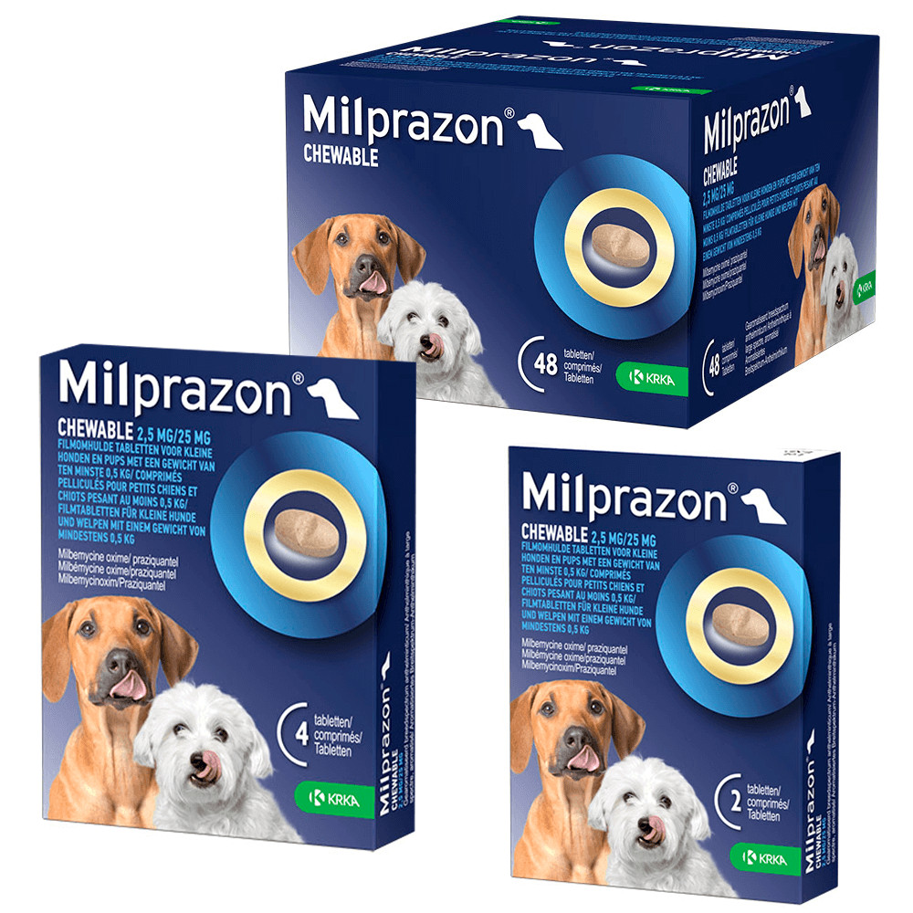 Milprazon Chewable 2,5 mg / 25 mg Welpe u. kleiner Hund