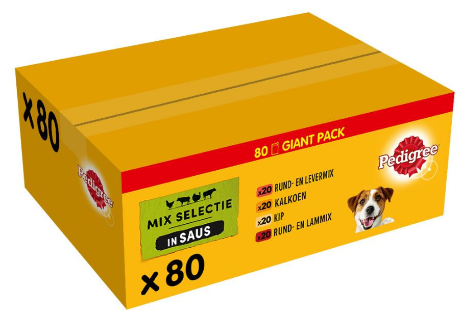 Pedigree Adult in Sauce Multipack Nassfutter für Hunde Portionsbeutel