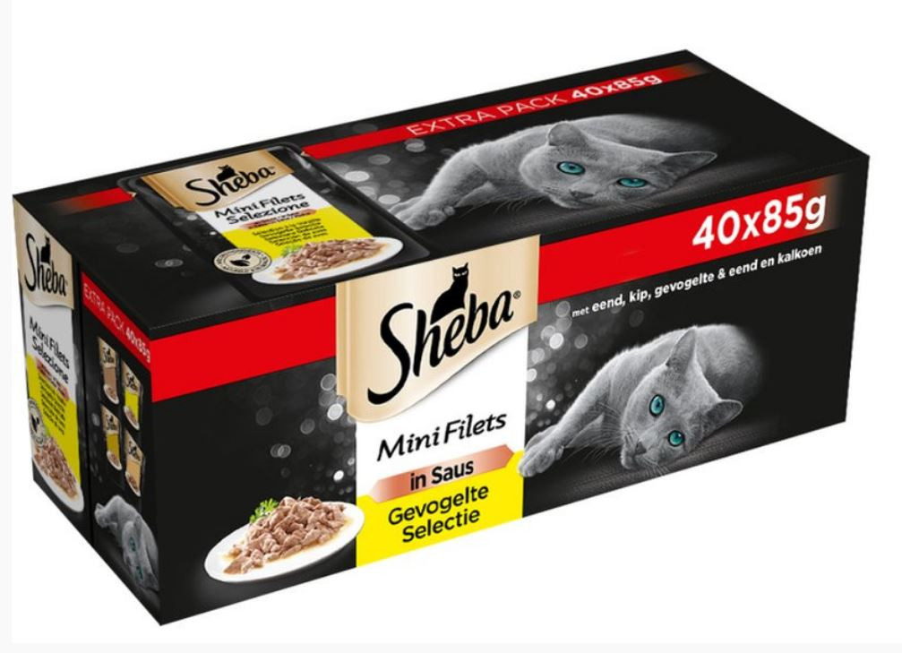 Sheba Mini Filets mit Geflügel in Sauce Multipack Nassfutter Katze